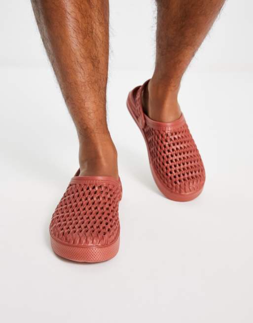 River Island Closed Toe Rubber Mules In Black