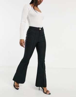 River Island flared jeans in black | ASOS