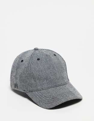 River Island herringbone cap in black | ASOS