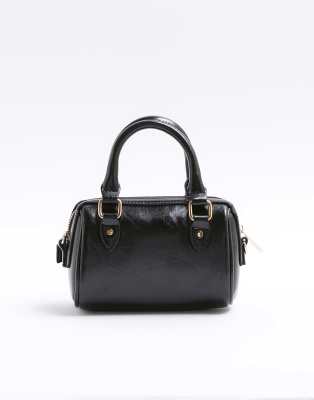 River Island Mini bowler cross body bag in black | ASOS