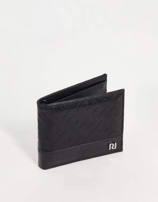 River Island monogram wallet in black | ASOS