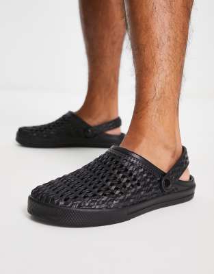 River Island - Mules en caoutchouc avec bout fermé - Noir | ASOS