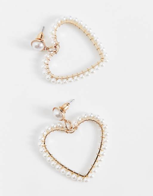 River island pearl earrings store