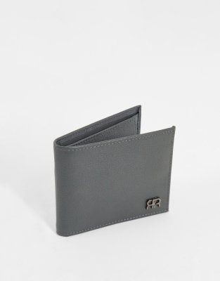 River Island pebbled bi-fold wallet in grey | ASOS