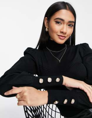 River Island - Pull ajusté à col roulé - Noir | ASOS