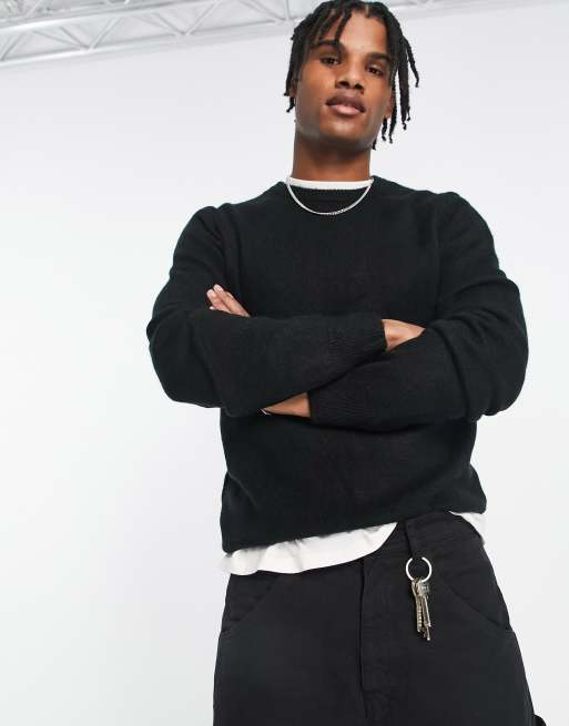 River Island - Pull ras de cou au toucher doux - Noir | ASOS