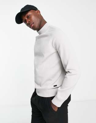 River Island smart turtleneck jumper in grey | ASOS