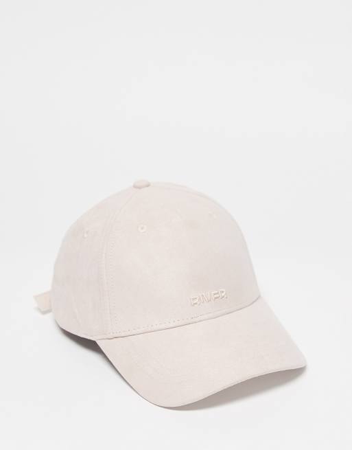 River Island suedette cap in light pink | ASOS