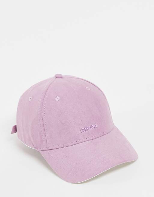 River Island suedette cap in light purple | ASOS