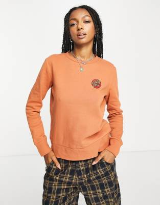 Santa Cruz classic dot crew neck sweatshirt in orange | ASOS