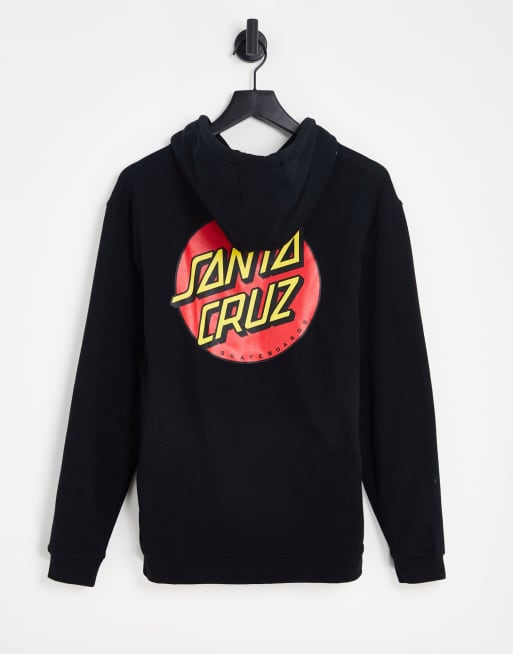 Santa Cruz - Classic Dot - sweat à capuche imprimé au dos - Noir | ASOS