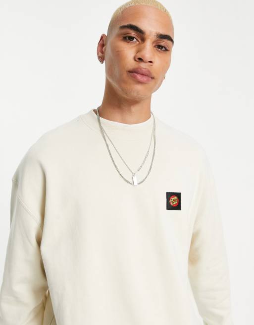 Santa Cruz classic label sweat in off white | ASOS