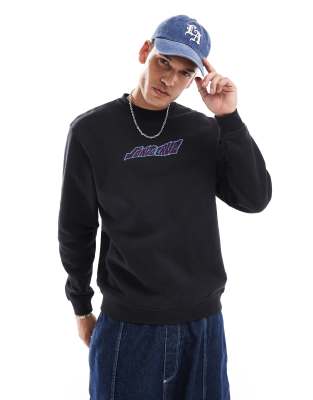 Santa Cruz crew logo sweatshirt in black | ASOS