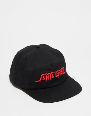 Santa Cruz embroidered dungeon cap in black | ASOS