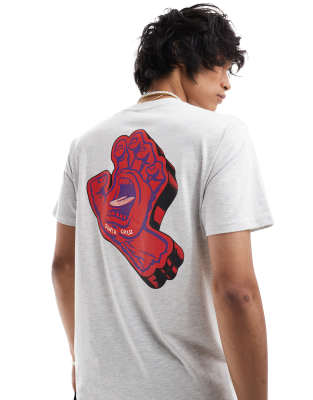 Santa Cruz foam screaming hand graphic t-shirt in grey marl | ASOS