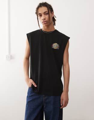 Santa Cruz graphic logo back print vest in black | ASOS