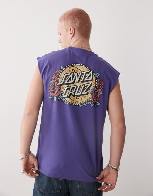 Santa Cruz graphic logo back print vest in purple | ASOS