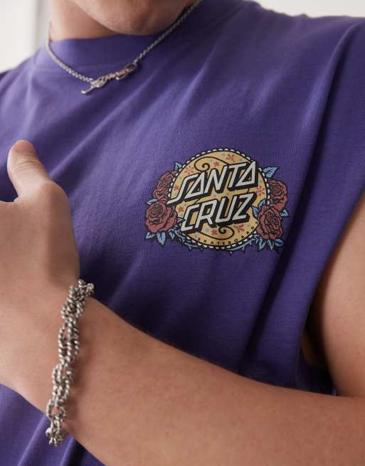 Santa Cruz graphic logo back print vest in purple | ASOS