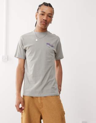 Santa Cruz Invasion Hand graphic logo t-shirt with back print in grey ...