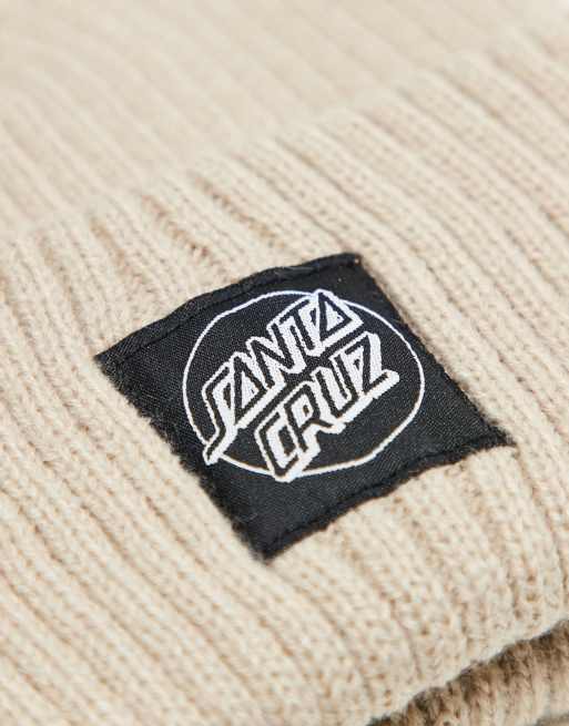Santa Cruz logo beanie in beige | ASOS