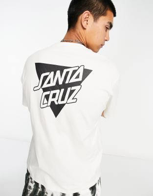Santa Cruz stacked strip t-shirt in white | ASOS