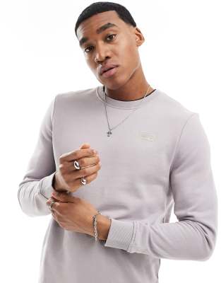 Scalpers barcode sweater in light burgundy | ASOS