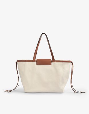 Scalpers canvas shopper bag in neutral | ASOS