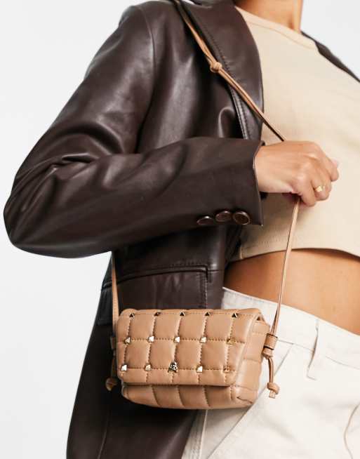 Scalpers – Paris – Gesteppte Ledertasche in Kamelbraun | ASOS