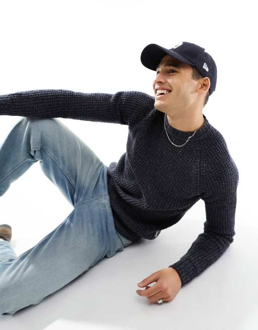 Scalpers - Pull en maille au point filet - Bleu marine | ASOS