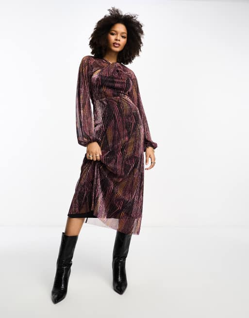 Scalpers Robe Longue à Détail Effet Noué Multicolore Asos