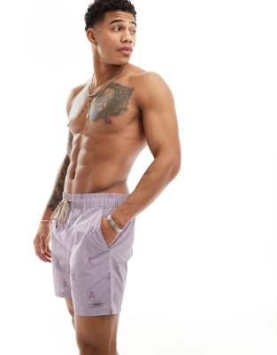 Scalpers skull classic swimsuit in burgundy | ASOS