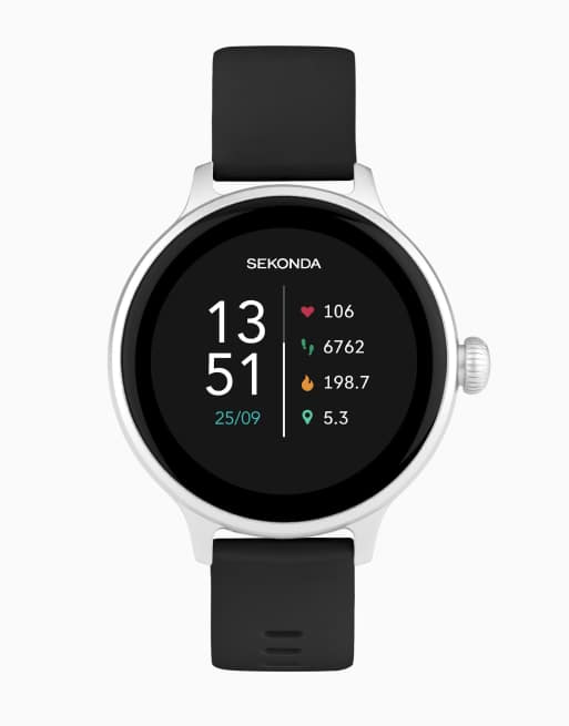 Sekonda smartwatch in silver & black | ASOS