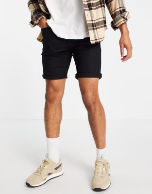 Selected Homme denim short in black | ASOS