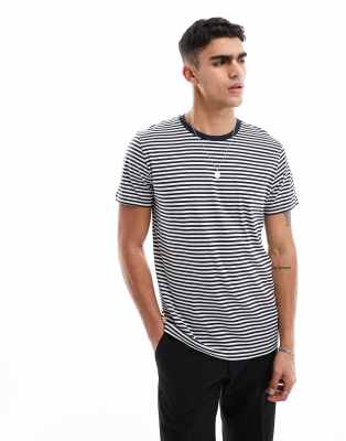 Selected Homme regular navy stripe crew neck t-shirt | ASOS