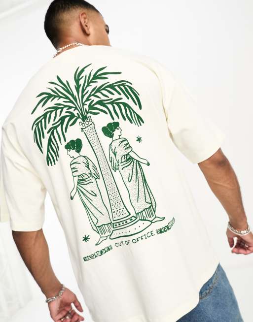 Selected Homme Super Oversized T Shirt With Out Of Office Back Print In