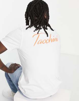 Sergio Tacchini logo t-shirt with backprint in white - exclusive to ...