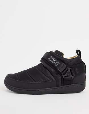 Shaka schlaf padded slipper boots in black | ASOS