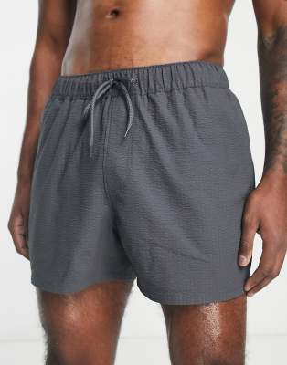 Shorts de baño cortos gris carbón de sirsaca de ASOS DESIGN | ASOS