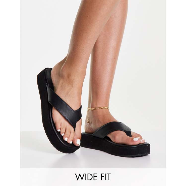 ASOS Cross Over Strap Slide Sandals In Black Leather, 41% OFF