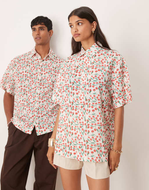 Sister Jane relaxed shirt in cherry print | ASOS