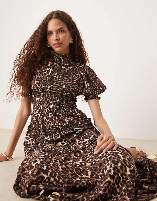Sister Jane shirred maxi dress in leopard | ASOS Sister Jane shirred maxi dress in leopard | ASOS