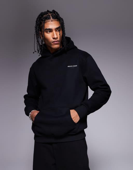 Sixth June logo motif back print hoodie in black | ASOS