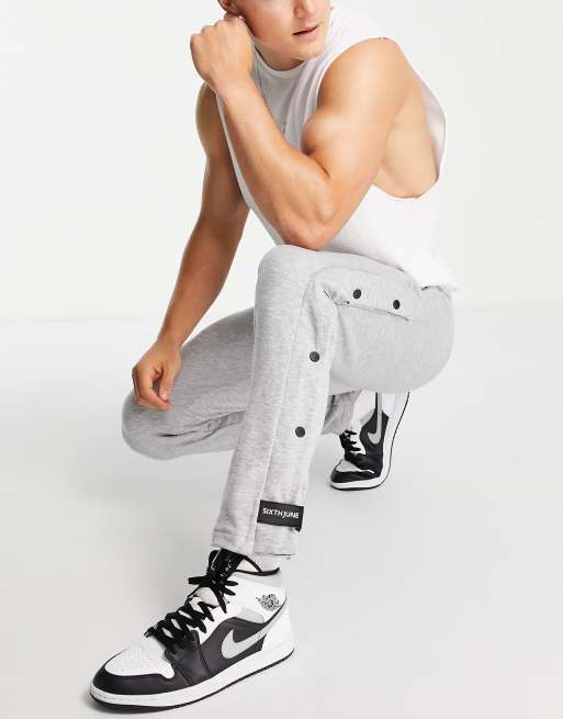 Sixth June popper trackies in grey | ASOS