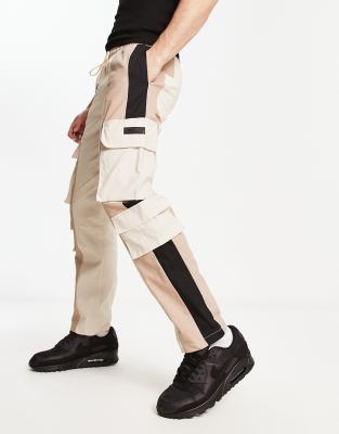 Sixth June utility cargos in beige | ASOS
