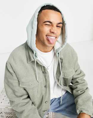 Sixth June Velvet Western Hooded Jacket In Light Green | ModeSens