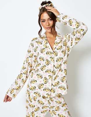 Skinnydip London Disney Simba Pyjama Set in Cream | ASOS