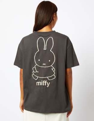 Skinnydip London Miffy Outline T-Shirt in Black | ASOS