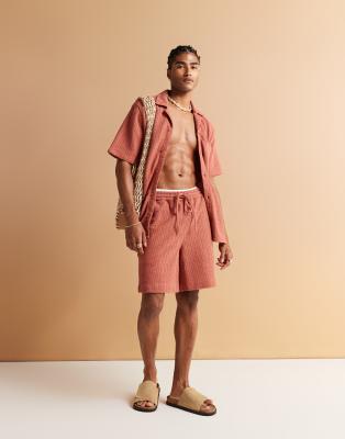 South Beach knitted beach short in rust | ASOS