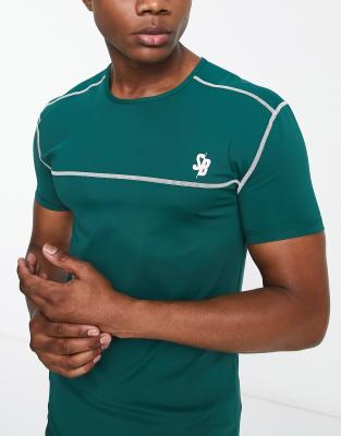 South Beach overlock stitch t-shirt in green | ASOS