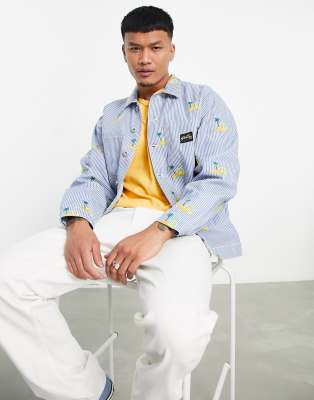 Stan Ray box jacket in striped blue | ASOS